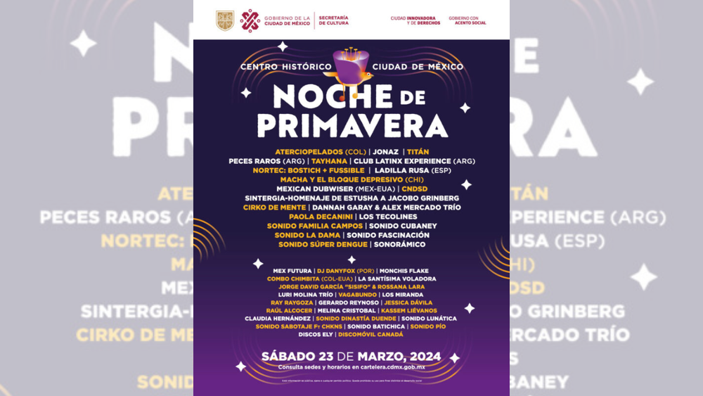 Festival Noche de Primavera: Día, hora y sedes